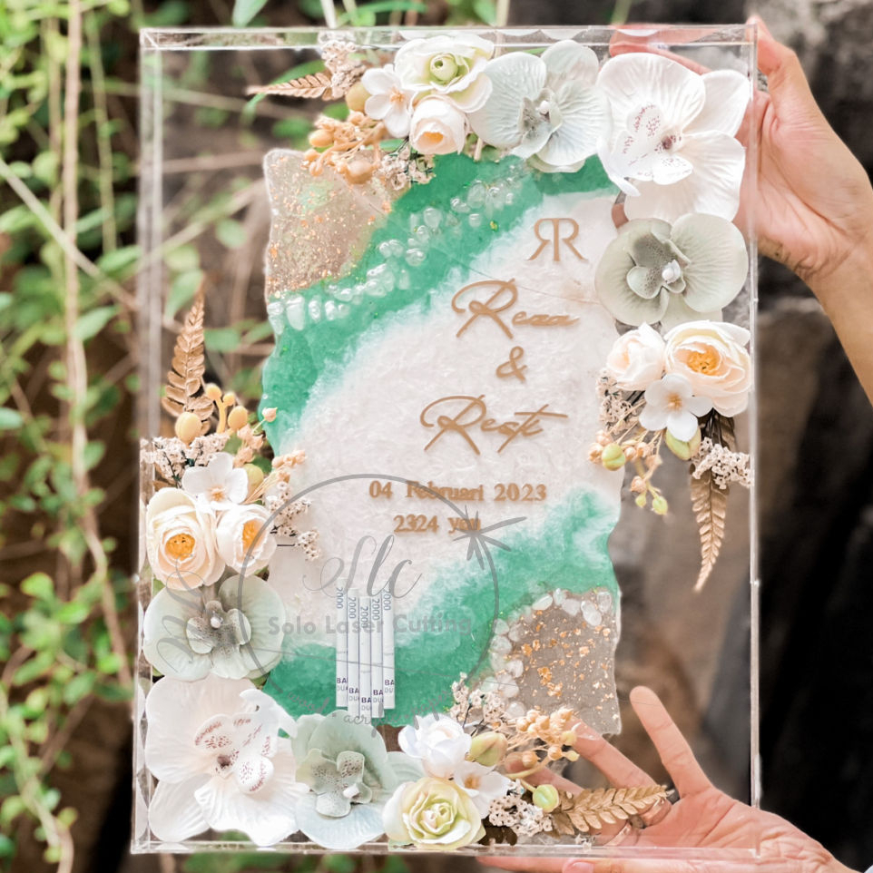 Jual New Mahar Resin BRUSH SERIES Uk.25x35 MAHAR PERNIKAHAN WEDDING ...