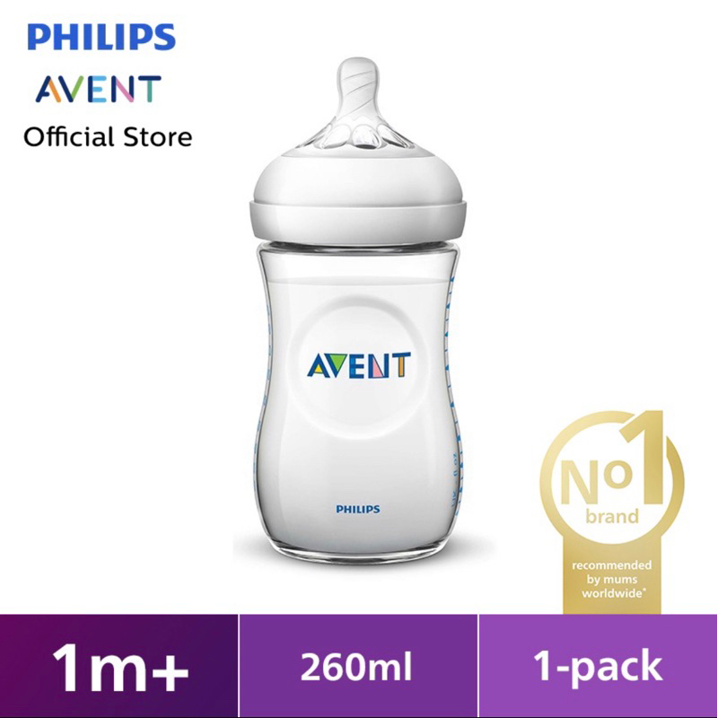 Jual Philips Avent Natural Bottle 1M+ 260 ml/9OZ SCF693/13 Botol Susu ...