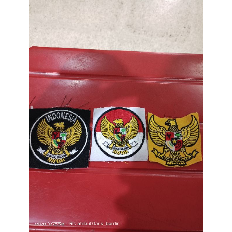 Jual BET LOGO BORDIR LAMBANG GARUDA MERAH PUTIH bed garuda bordir logo ...