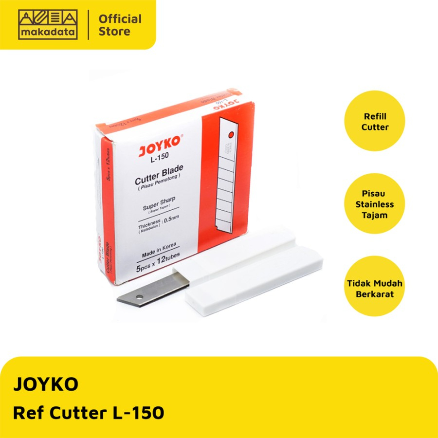 Jual REFFIL REFILL ISI CUTTER BESAR JOYKO L-150 (1PCS) MURAH | Shopee ...