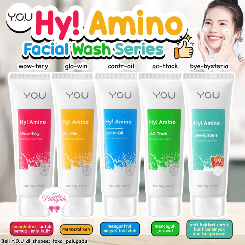 Jual [BISA COD] Y.O.U - YOU Hy! Amino Facial Wash - Sabun Cuci Muka YOU ...