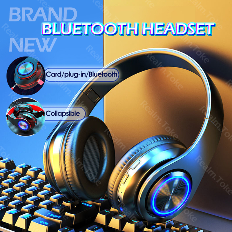 Jual Lampu LED B39 Headphone Bluetooth Lipat dengan Mikrofon HiFi Stereo Gaming Headset ...