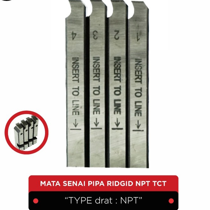 Jual Mata Senai Pipa NPT TCT 1/2 - 3/4" & 1 - 2 " | Pipe Machine Dies | Shopee Indonesia