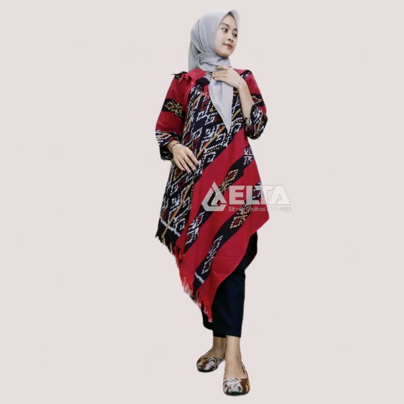 Jual Dress tenun motif rote kemeja tenun couple tenun rote | Shopee ...