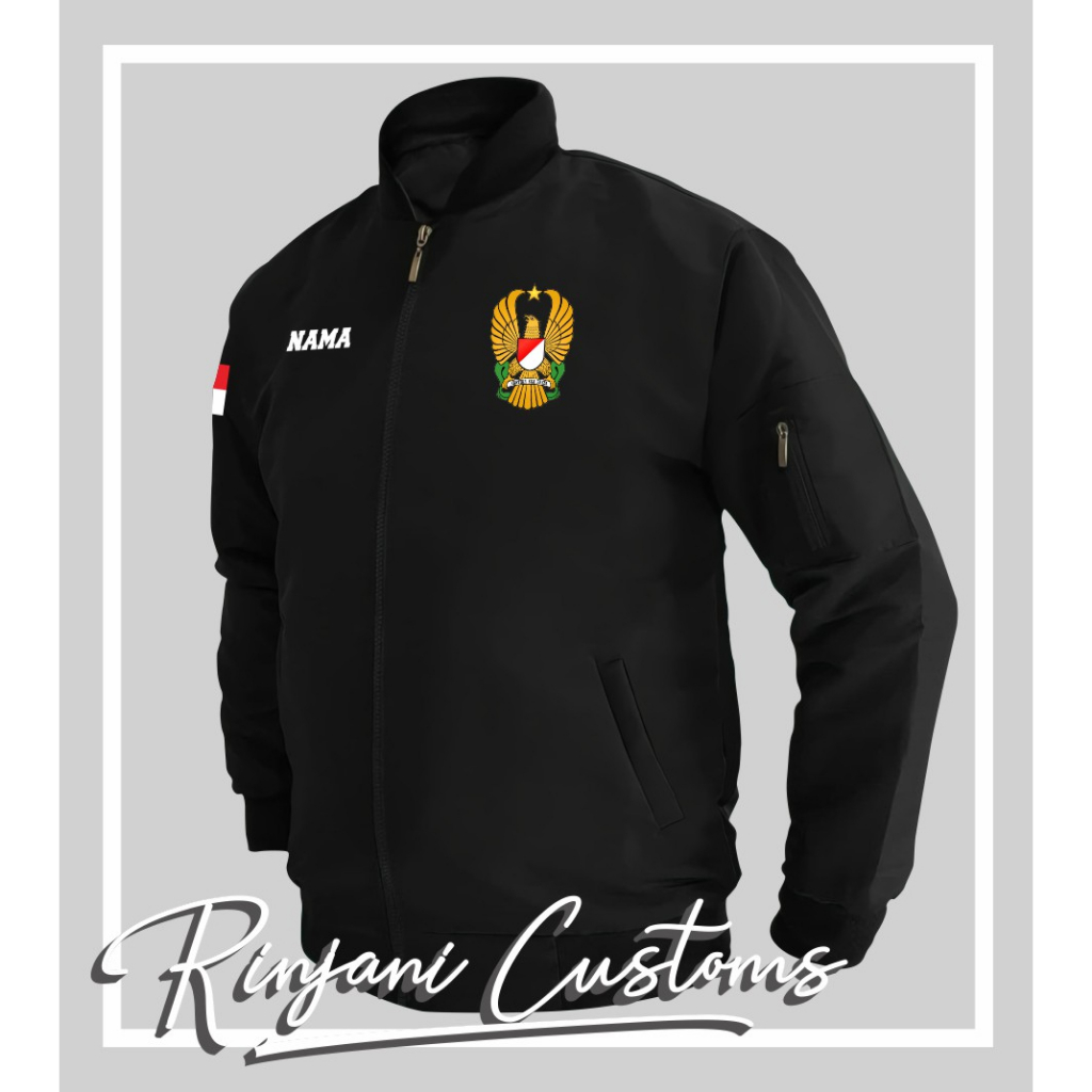 Jual JAKET BOMBER TNI AD ANTI AIR GRATIS NAMA DAN MASKER - JAKET BOMBER ...