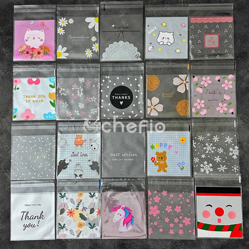 Jual Plastik Roti OPP Seal Motif 10x10 Plastik Kue Cake Donat Risol ...