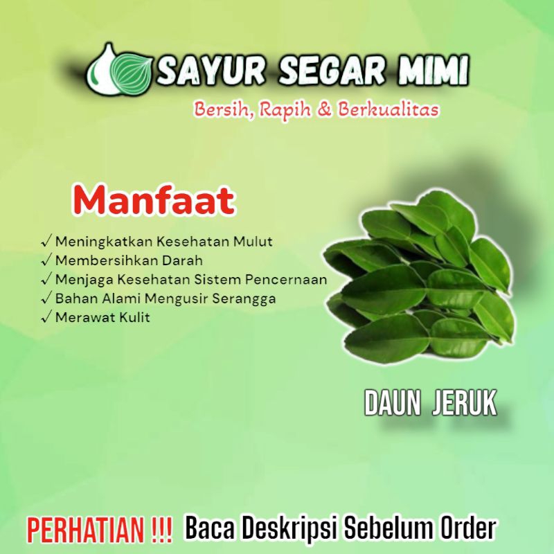 Jual Daun Jeruk - Sᴀʏᴜʀ Sᴇɢᴀʀ ♏ɪᴍɪ | Shopee Indonesia