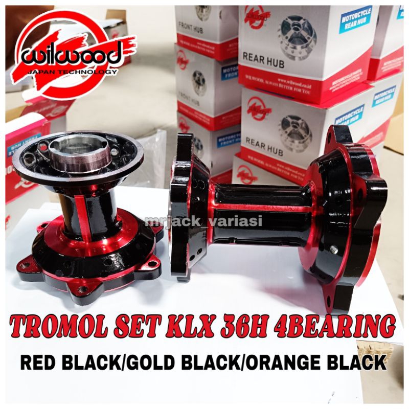Jual Tromol KLX set depan belakang/tromol Dtracker 36H 4Bearing (double ...