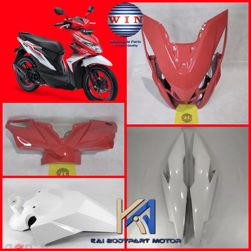 Jual Fullset body kasar halus Honda Beat Eco FI ESP K81 Hitam 2016 2017 ...