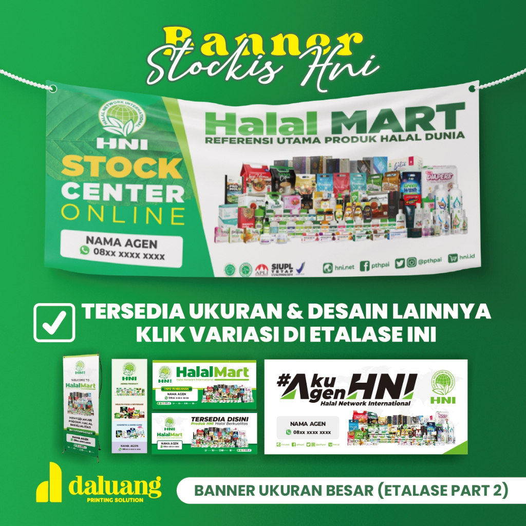Jual Spanduk X Banner Agen Stokiest HNI Halal Mart (Desain ukuran Besar ...