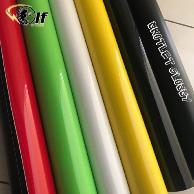 Jual Stiker skotlet motor glossy mengkilap panjang 1 meter x lebar 45cm ...