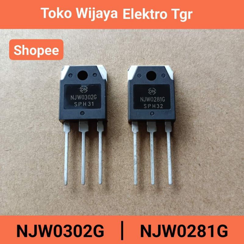 Jual Audio Sparepart | Transistor NJW0302G NJW0281G TR 15A 250V 150W | Shopee Indonesia