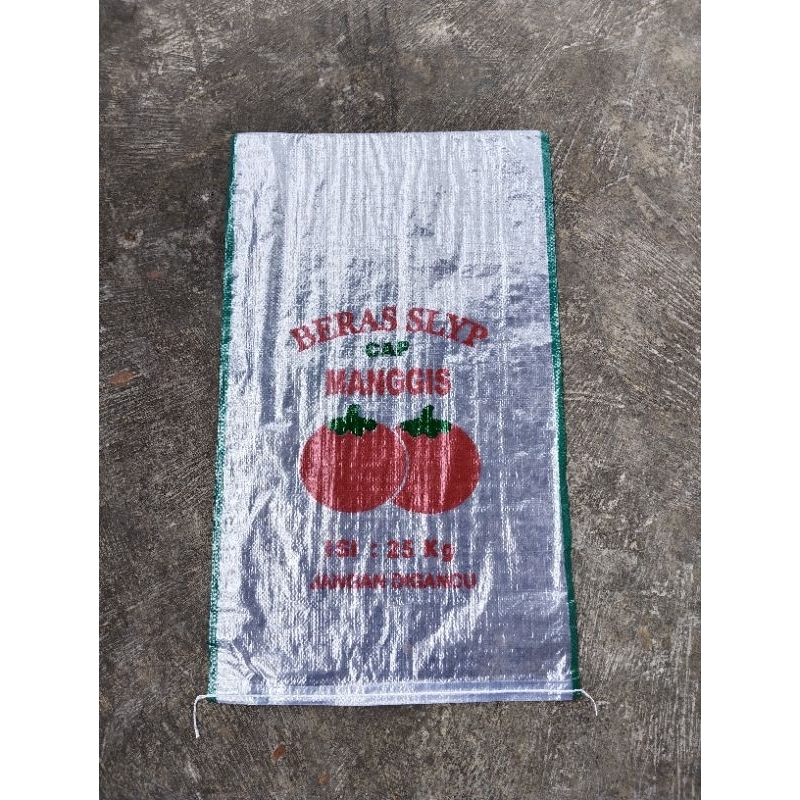 Jual Karung Beras 25kg sablon Cap Manggis isi 30 lembar /Baru/Karung ...