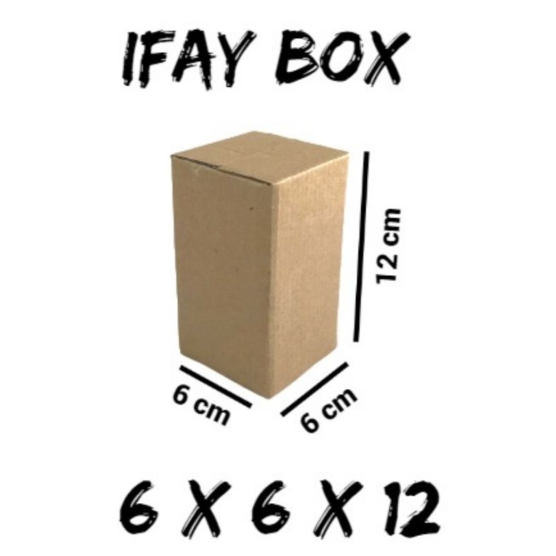 Jual Kardus/box Ukuran 6x6x12 cm Single wall polos | Shopee Indonesia
