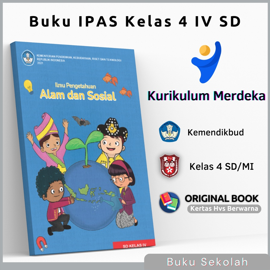 Jual Buku Paket Siswa Pelajaran Kelas 4 IV SD MI Ilmu Pengetahuan alam Dan Sosial IPAS Kurikulum ...