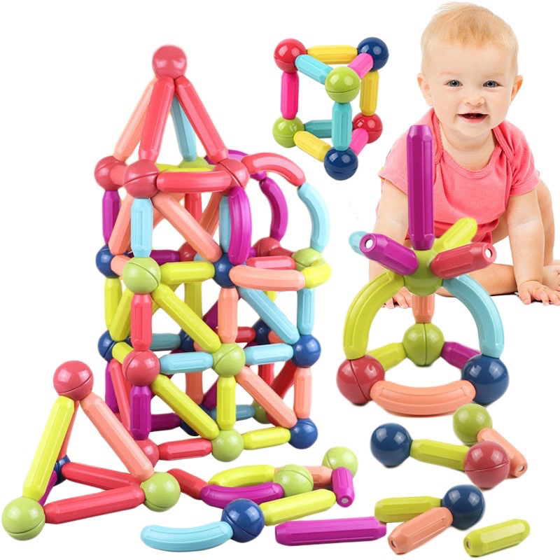 Jual Magnetic Sticks 25 36 42 64 90 Pcs Magnet Stick & Ball Magnet Bar ...