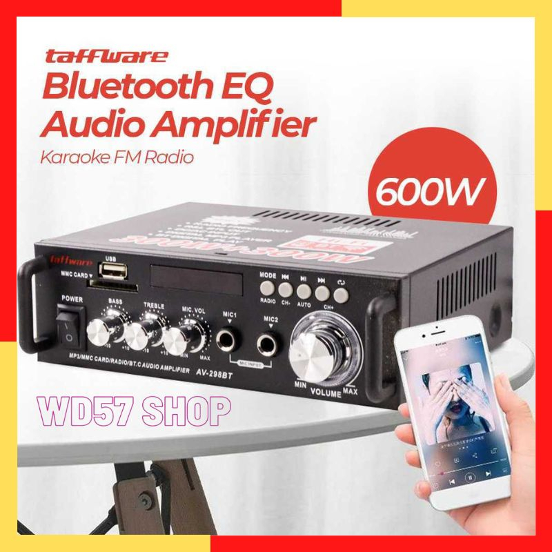 Jual Amplifier Bluetooth Equalizer Kit Ampli Power Mixer Audio Stereo ...