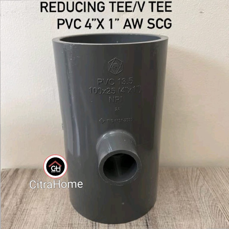 Jual Reducing Tee Verlop Tee PVC 4”x1” AW SCG | Shopee Indonesia