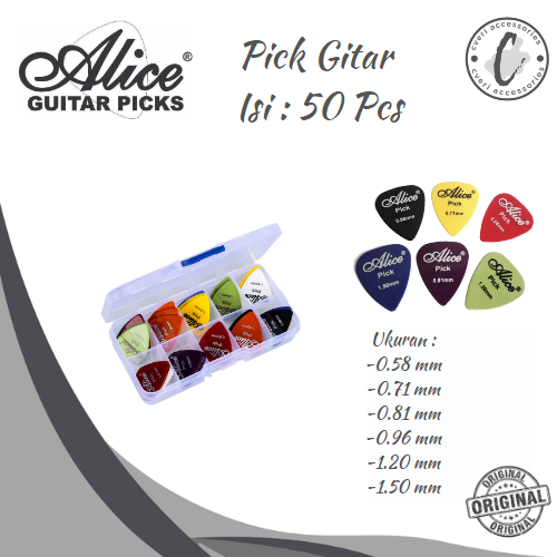 Jual Pick Gitar Alice Isi 50 Pcs Multi Colour | Shopee Indonesia