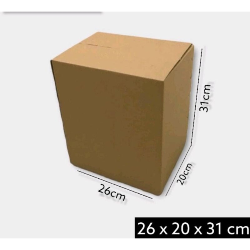 Jual Kardus box Ukuran 26x20x31 cm Single wall polos | Shopee Indonesia