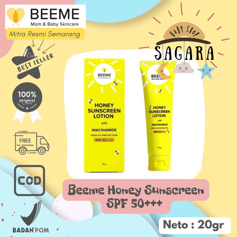 Jual Beeme Honey Sunscreen Lotion SPF 50+ Niacinamide | Shopee Indonesia