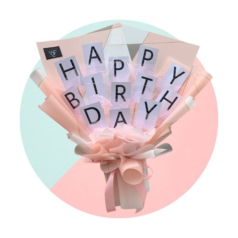 Jual BUKET UCAPAN/buket wisuda/buket happy birthday/buket ucapan ...