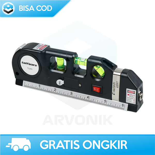Jual ALAT UKUR LASER LEVELING TAFFWARE PENGGARIS VERTIKAL HORIZONTAL ...