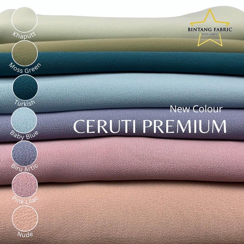 Jual Bahan Kain Ceruti Ceruty Babydoll Premium 0,5 meter | Shopee Indonesia
