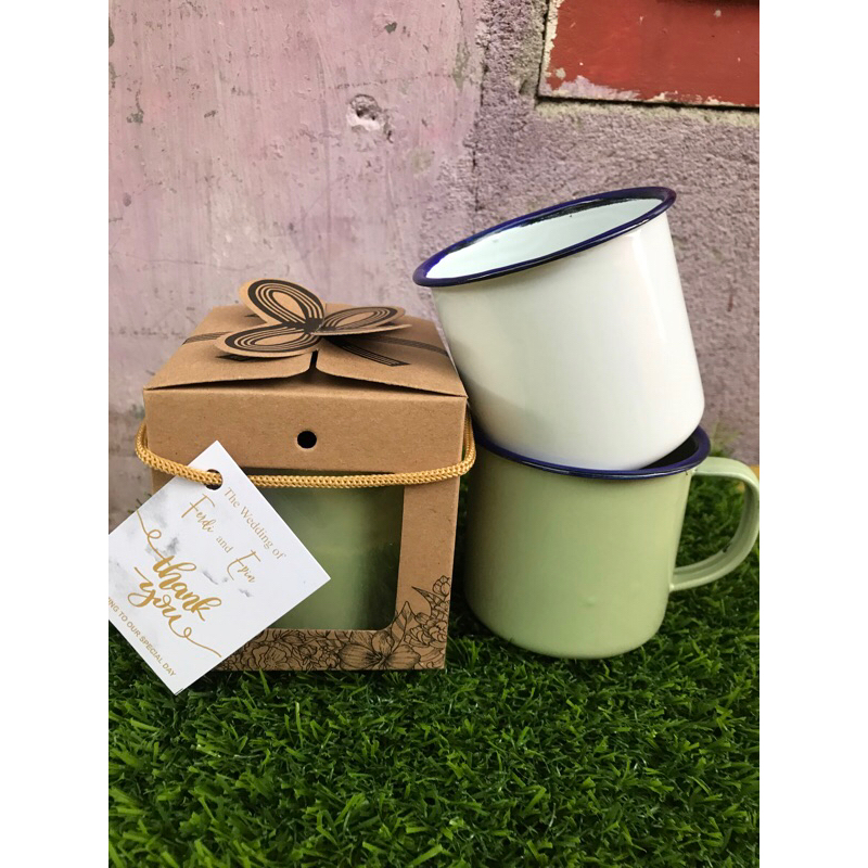 Jual Gelas Enamel seng gelas jadul + kemas box | Shopee Indonesia