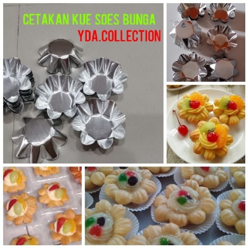 Jual Cetakan Kue Sus Motif Bunga/Cetakan Pie Bunga Mini (isi 20 pcs ...