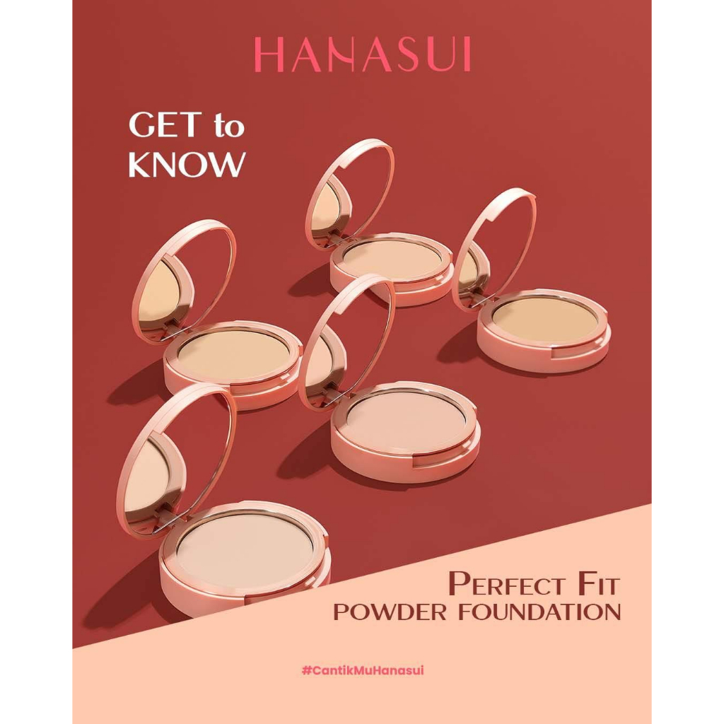 Jual Hanasui Perfect Fit Powder Foundation 12.5gr | Shopee Indonesia