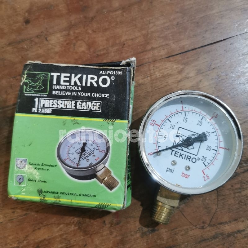 Jual Manometer 25 Bar Tekiro Pressure Gauge Meteran Angin Mano Meter ...