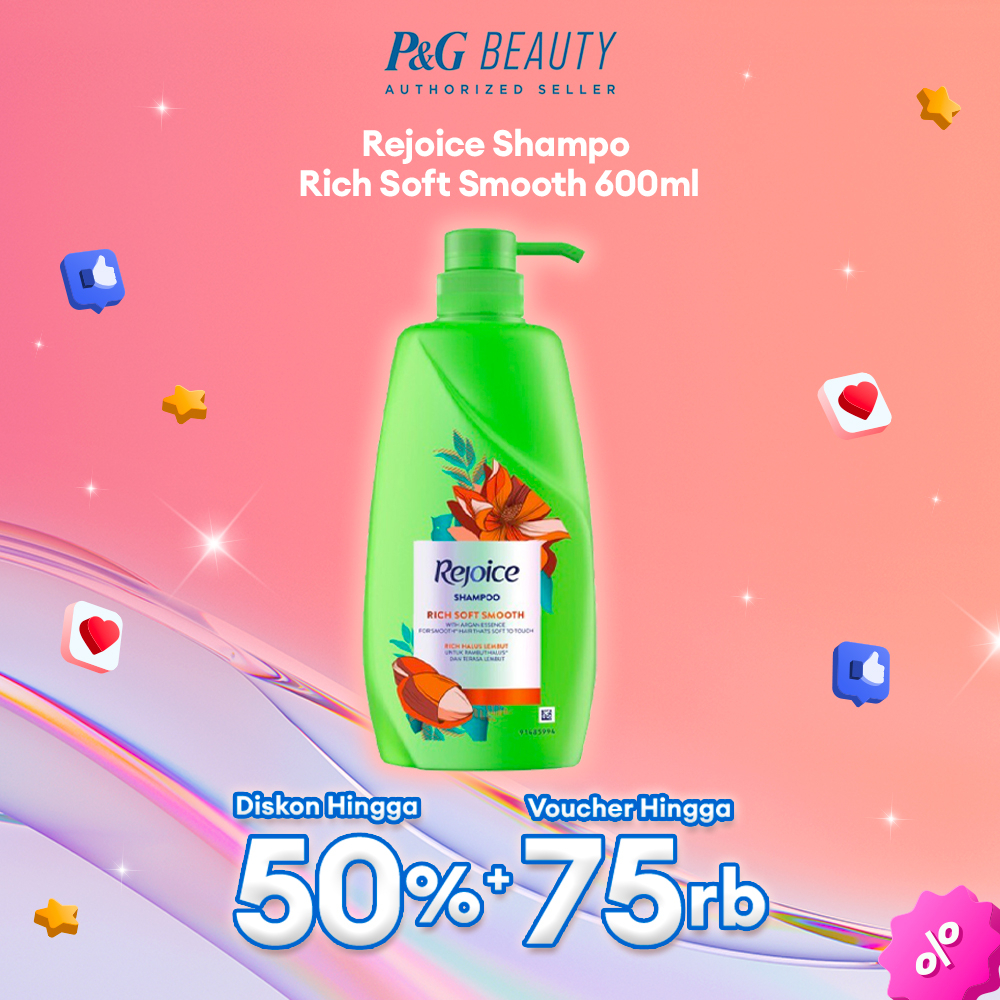 Jual Rejoice Sampo Rich Halus Lembut Argan Perawatan Rambut 600ml / Rejoice Shampoo | Shopee ...
