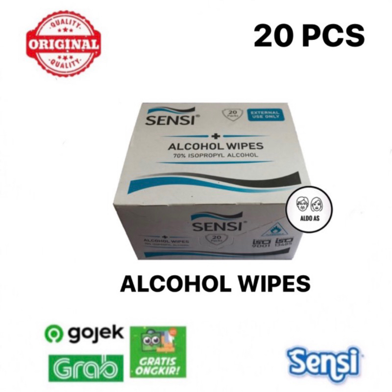 Jual Sensi Alcohol Wipes / Tisu Alkohol isi 20 pcs | Shopee Indonesia