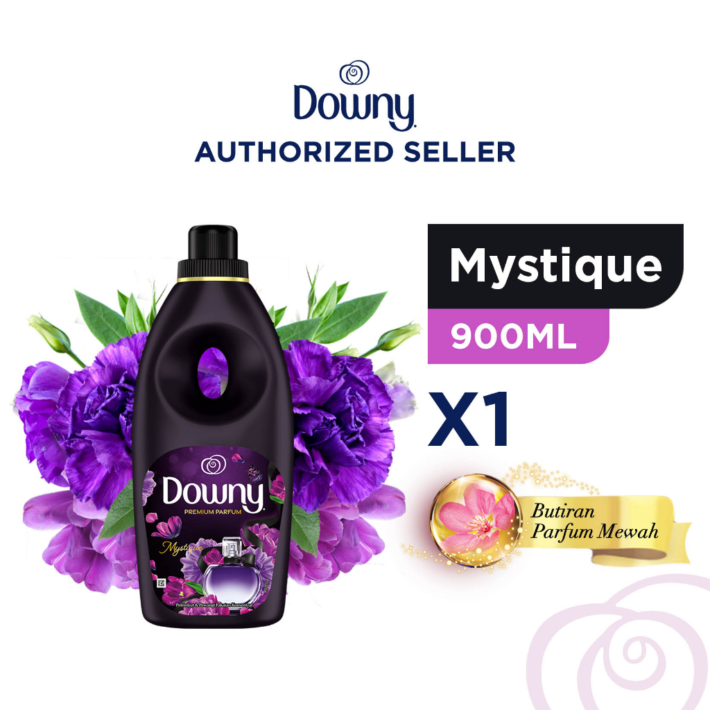 Jual Downy Premium Parfum Mystique Pewangi dan Softener Botol 900 ml ...