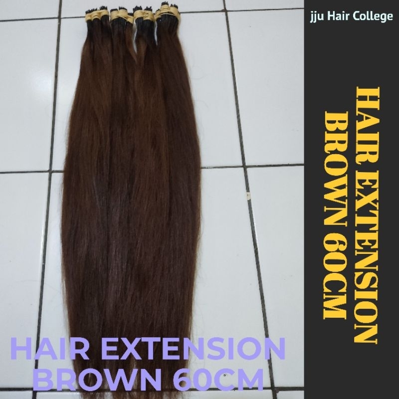 Jual Rambut Sambung Murah/ Hair Extension 60cm /45cm brown harga ...