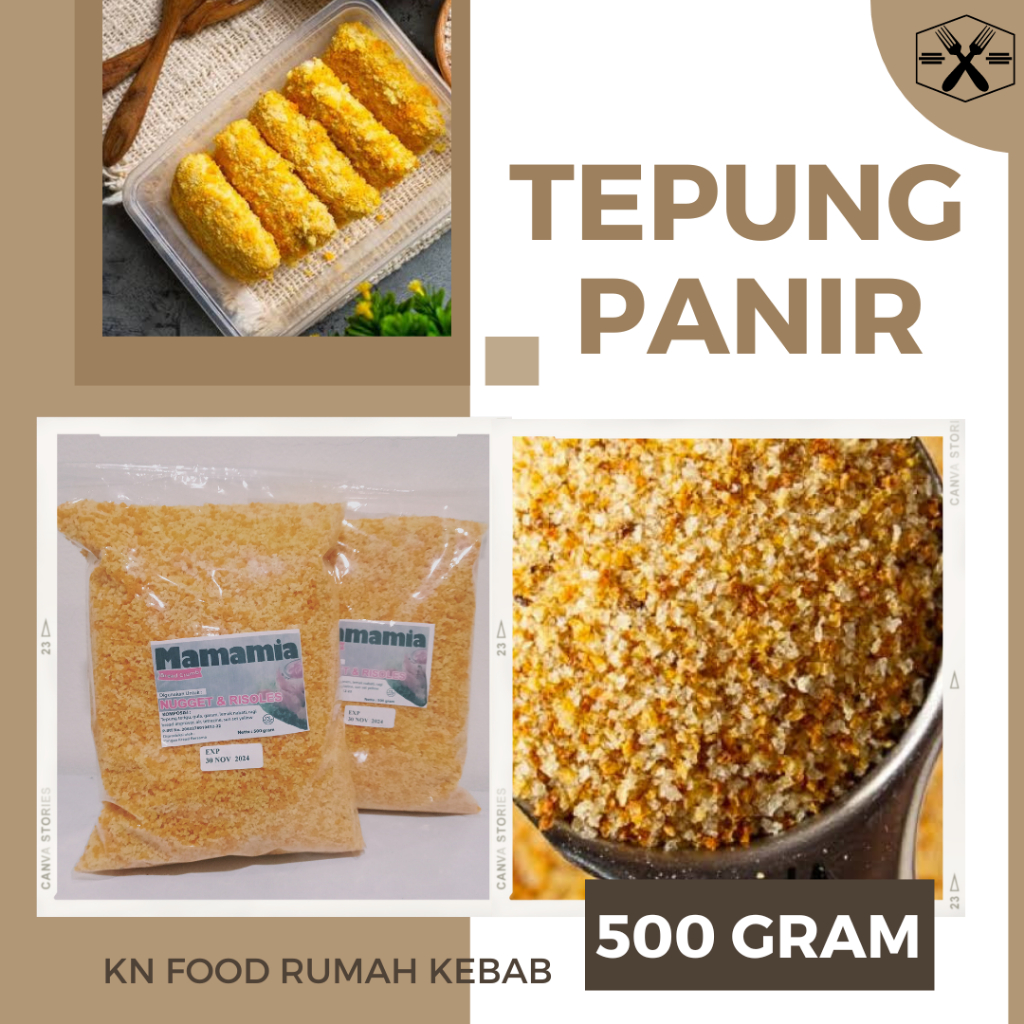 Jual Panko Breadcrumbs / Tepung Panir / Tepung Roti 500g | Shopee Indonesia