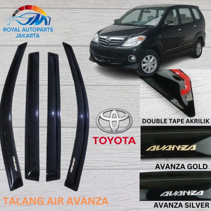 Jual Talang Air Pintu Mobil TOYOTA AVANZA 2004 - 2011 Model Slim 4 ...