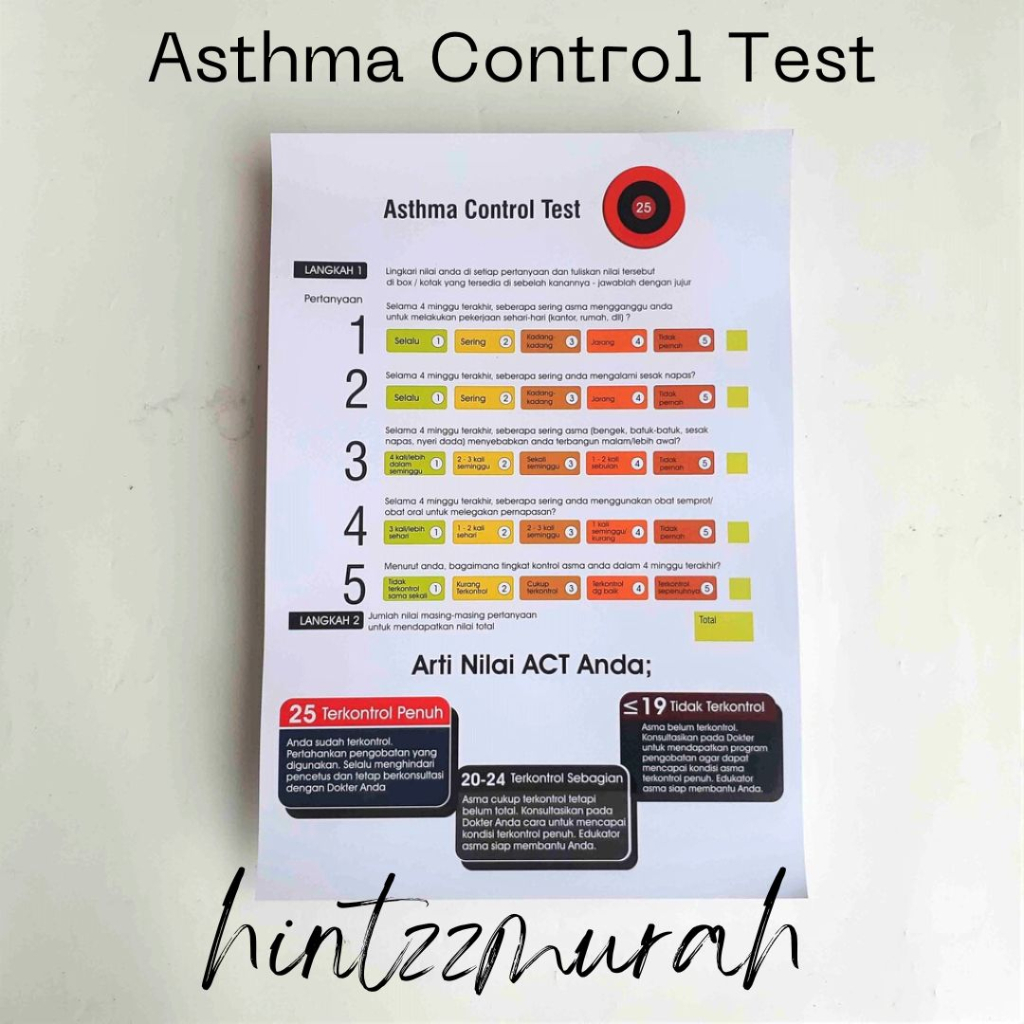 Jual Poster Asthma Control Test, Poster Asma Kontrol Tes, Poster ACT ...