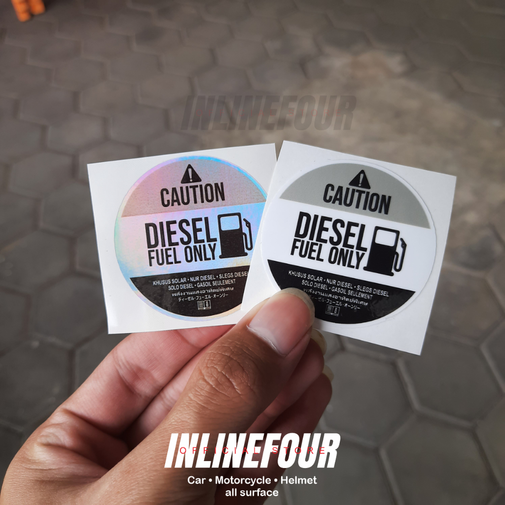 Jual Sticker Unleaded Fuel Only Printing Cut Stiker Tangki Bahan Bakar ...