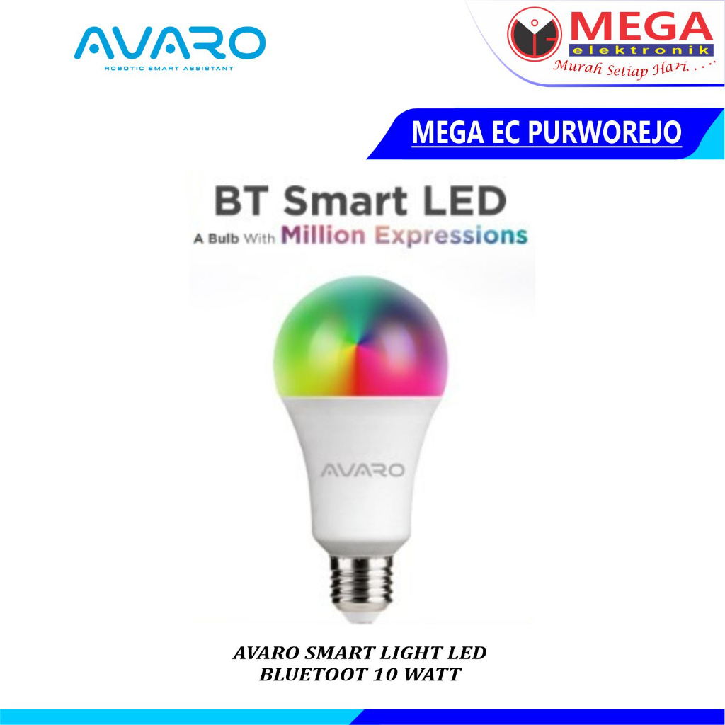 Jual AVARO SMART LIGHT LED LAMP BLUETOOTH LAMPU 10 WATT WIFI RGB COLORS 9 10 12 watt | Shopee ...