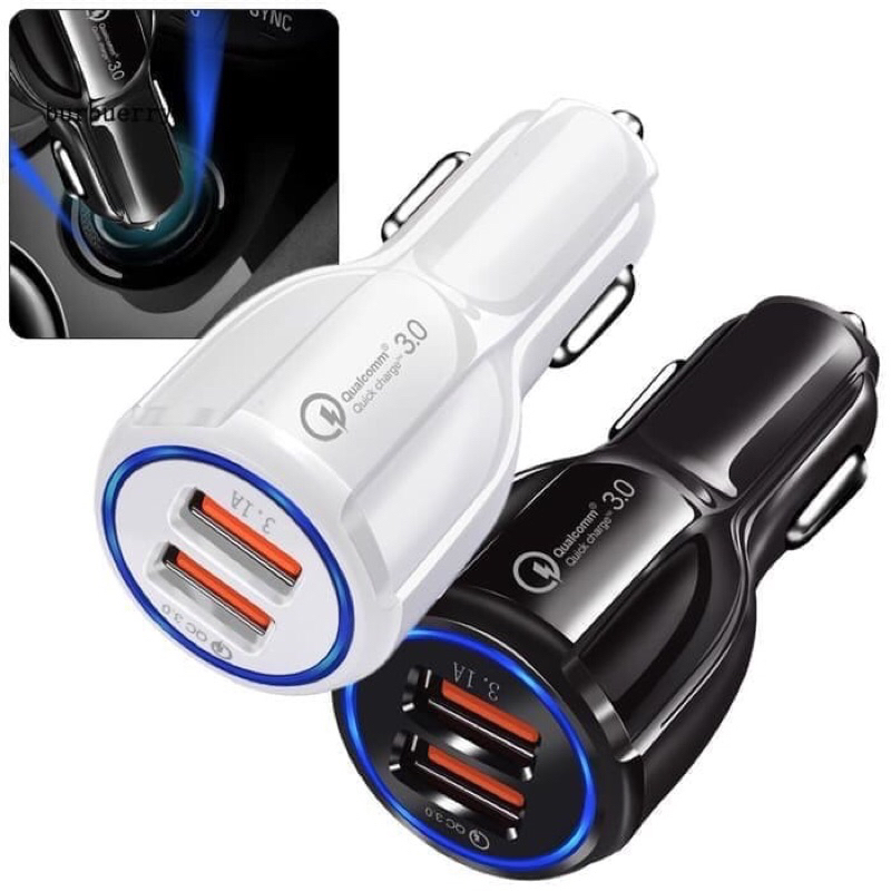 Jual Car Charger Colokan Mobil 2 Port Fast Charging Charger Motor HP ...
