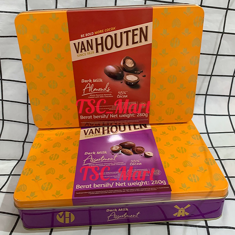Jual Cokelat Van Houten Box 280gr kemasan kaleng / Chocolate / Coklat / Cokelat / Van Houten ...