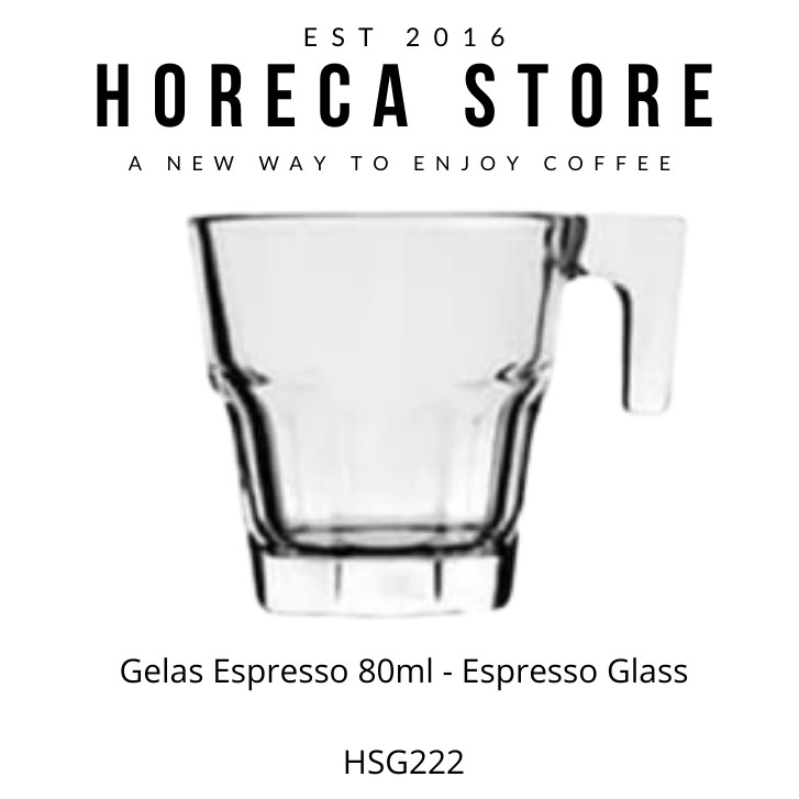 Jual Gelas Kopi 80 Ml Espresso Glass Gelas Saji Jamu Soju Kopi Dengan Gagang Gelas Kaca