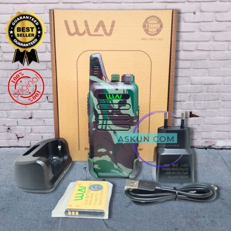 Jual HT Wln KD-C1 UHF 400-470 MHz Loreng Army New Komplit | Shopee Indonesia