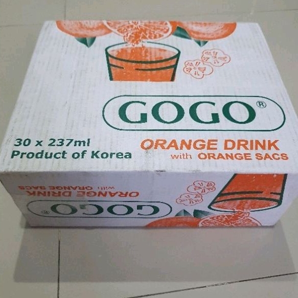 Jual Gogo Orange drink minuman kaleng jeruk IMPORT ( isi 30 / dus ...