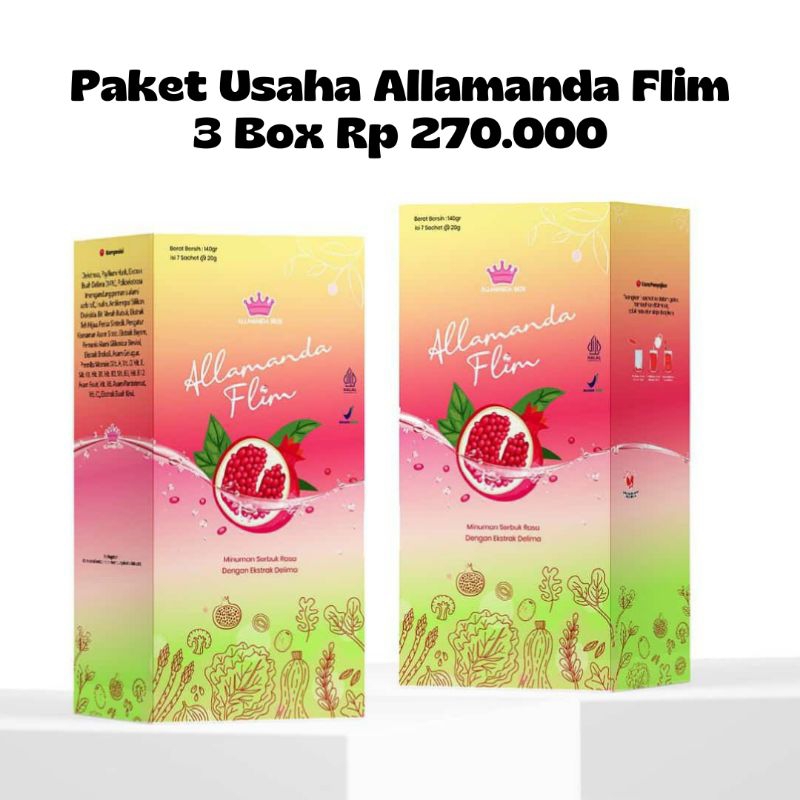 Jual Paket Usaha 3 BOX Allamanda Flim || Minuman Pelangsing || Minuman ...
