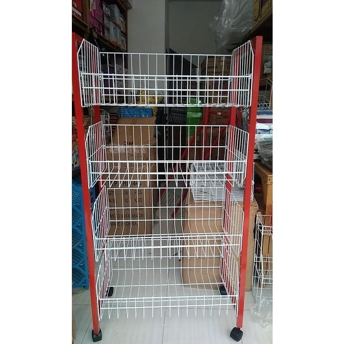 Jual RAK CHIKI KOTAK RODA TEMPAT PENYIMPANAN SNACK KUAT DAN KOKOH RAK ...
