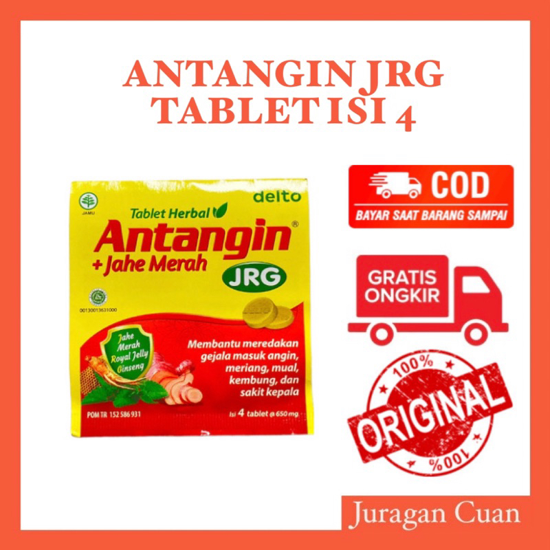 Jual ANTANGIN JRG TABLET ISI 4 Dengan JAHE MERAH | Shopee Indonesia
