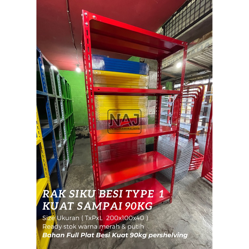 Jual Rak besi siku TxPxL 200x100x40 5 hambalan Shelving Rak gudang Rak ...